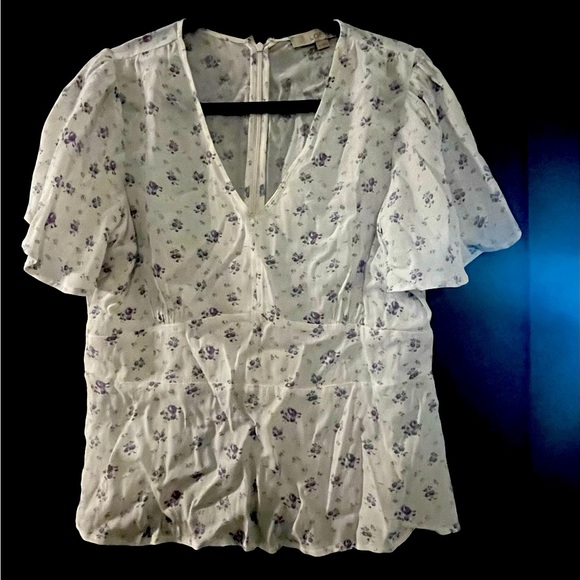 LOFT | Tops | Loft Floral Loose Boho Chic Crop Lightweight | Poshmark